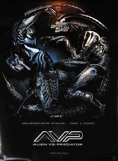 ALIEN VS. PREDATOR (2004) - Autographed Limited Edition One Sheet ...