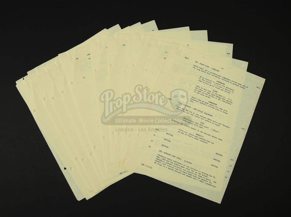 STAR WARS: A NEW HOPE (1977) - Script Revision Pages - Current price: £425
